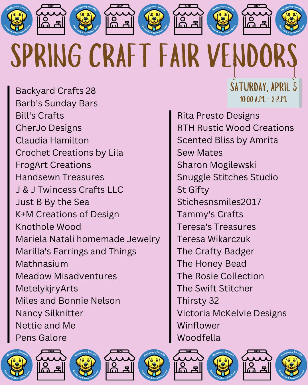 Montgomery Township Parks & Recreation: Spring Craft Fair